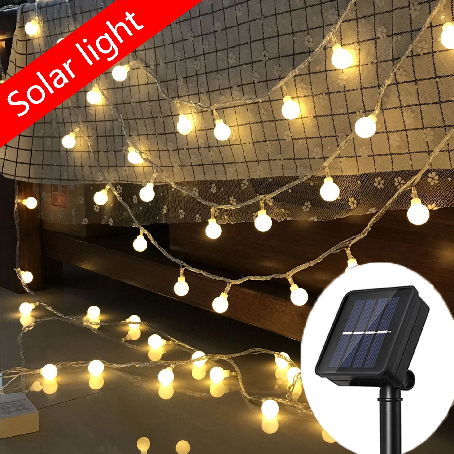 8-Modes-Solar-LED-String-Lights-Garland-Lights-Waterproof-Outdoor-Lamp ...