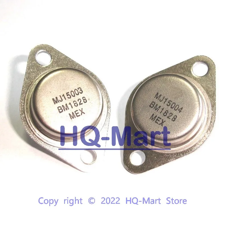 1 Pair MJ15003G + MJ15004G TO-3P MJ15004 MJ15003 Complementary Silicon ...