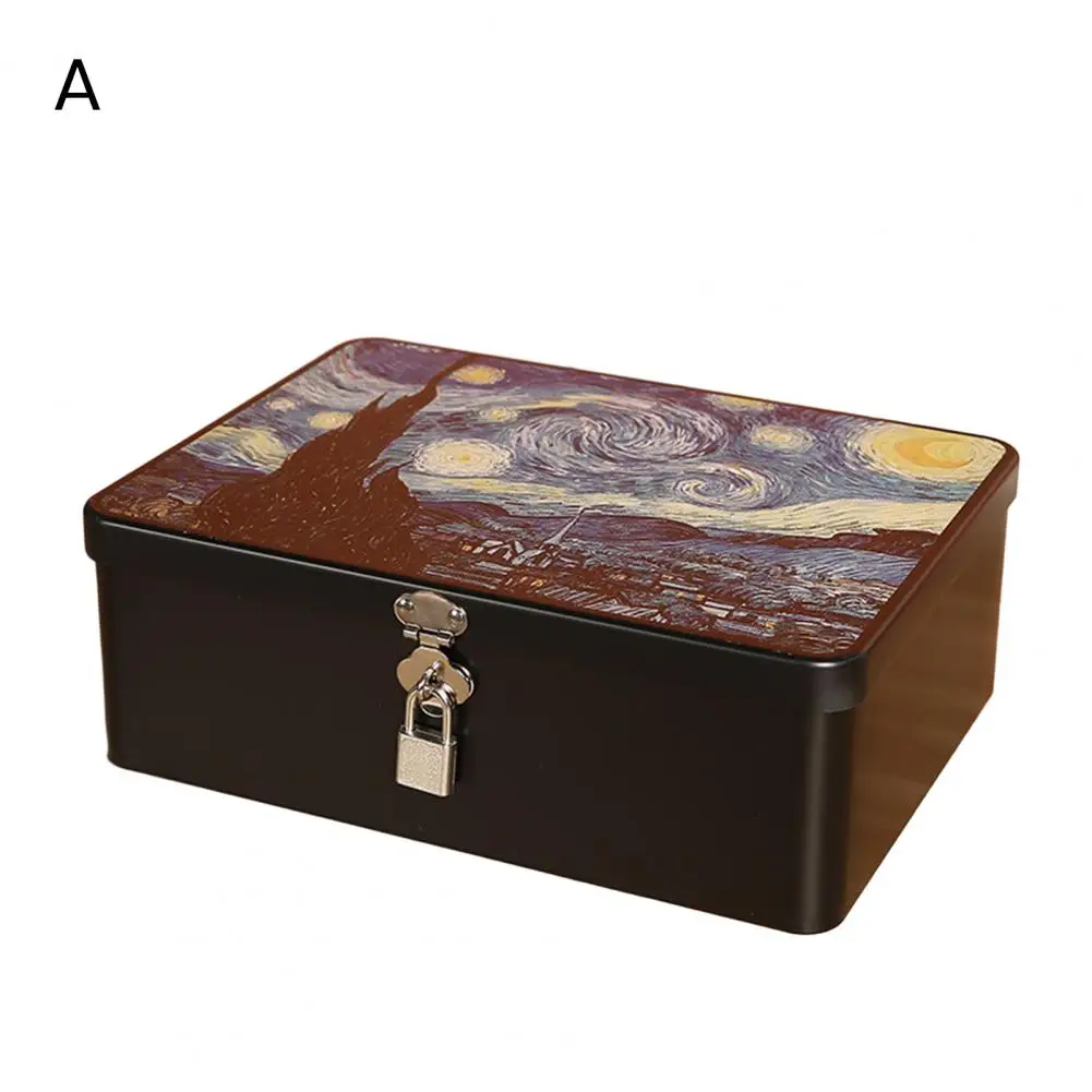 Retro-themed-Storage-Box-with-Lock-Key-Decorative-Storage-Box-with-Key ...