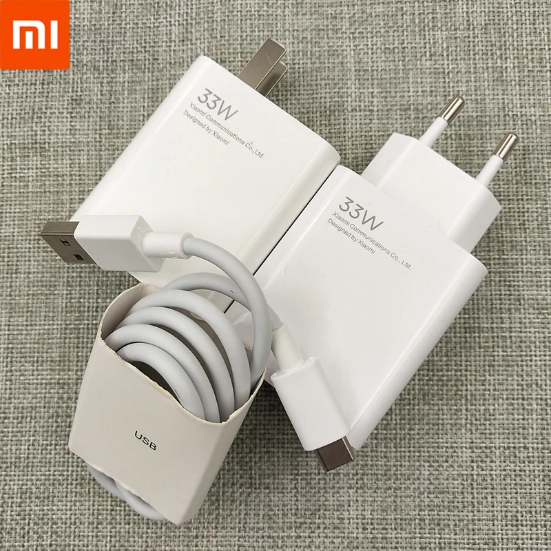Xiaomi Charger Original 33W EU/US Fast Turbo Charge 6A Type C Cable For ...