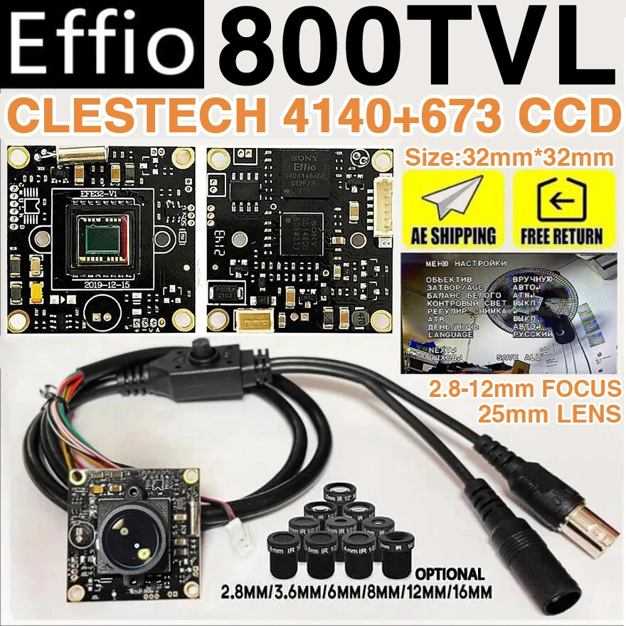 800TVL-1-3-Sony-Ccd-Effio-4140-673-HD-CCTV-Camera-Analog-Chip-Module ...
