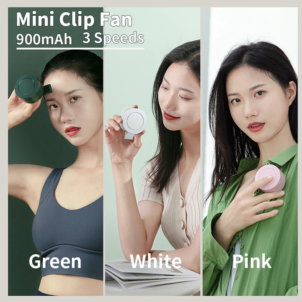 Hanging-Waist-Fan-3-Speeds-Bladeless-Vaneless-Clip-Summer-Electric-Air ...