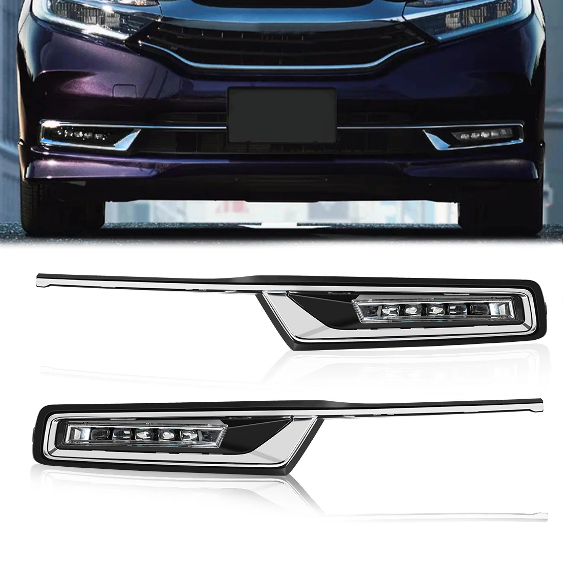 2pcs Fog Lamp For Honda Fit shuttle 2019 2020 2021 2022 2023 2024 DRL ...