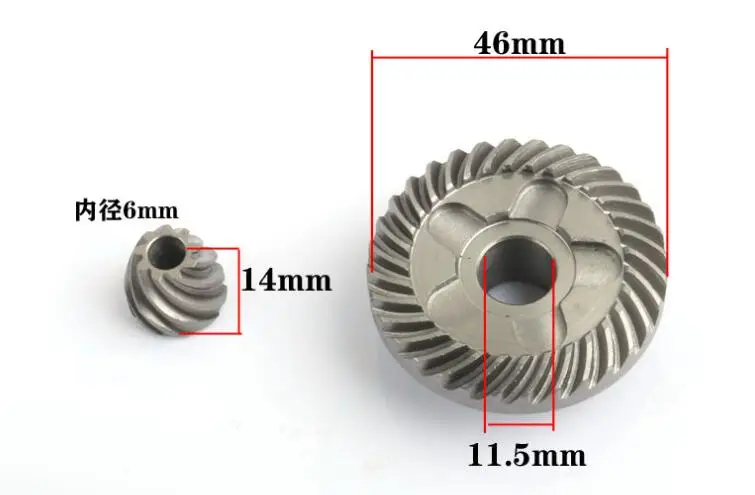 Pièce de rechange pour meuleuse d'angle en spirale, ensemble de pignon d'engrenage pour Bosch 100mm