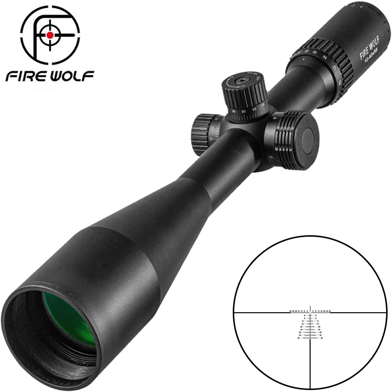 FIRE WOLF QZ 6-24X50 FFP Scope Hunting Optical Sniper Riflescope ...