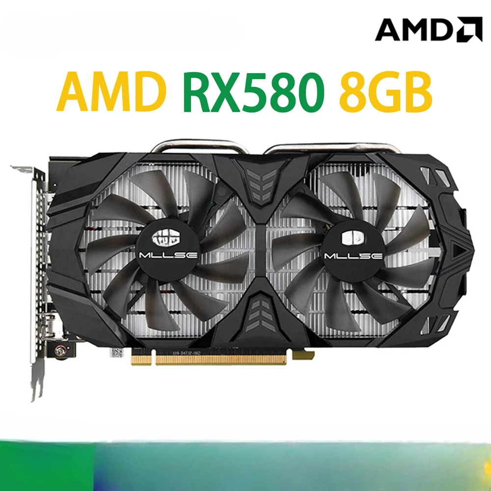 Placa-gr-fica-para-jogos-MLLSE-AMD-RX-580-8GB-2048SP-6Pin-GDDR5-256Bit ...
