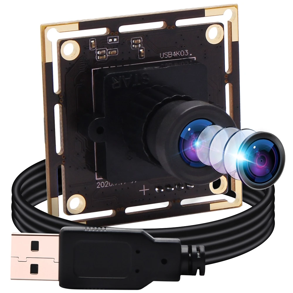 ELP IMX415 CMOS sensor free driver UVC HD mini 4k camera module USB ...