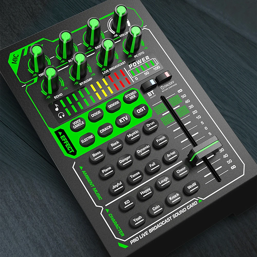 Live Sound Card Live Stream Estúdio Gravar Soundcard Microfone ...