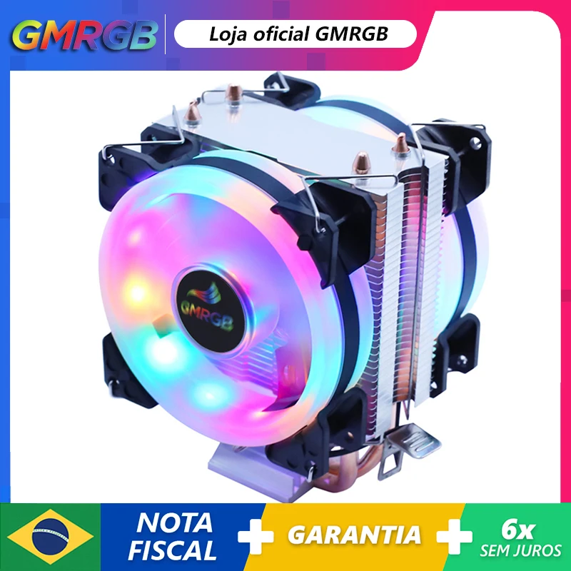 Gmrgb eficiente resfriamento cpu cooler fan 3pin para intel lga 1150 ...