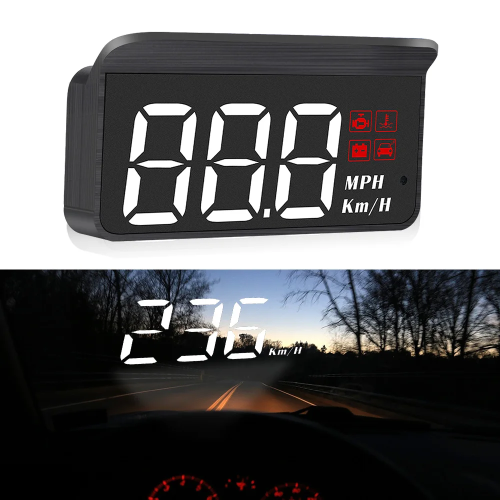 New Car OBD2 HUD Head Up Display Windshield Projector Speedometer Gauge ...