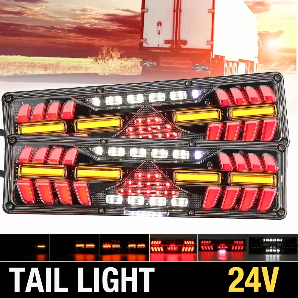 2Pcs-46CM-Length-Truck-Tail-Lights-24V-LED-Trailer-Rear-Lights-Van ...