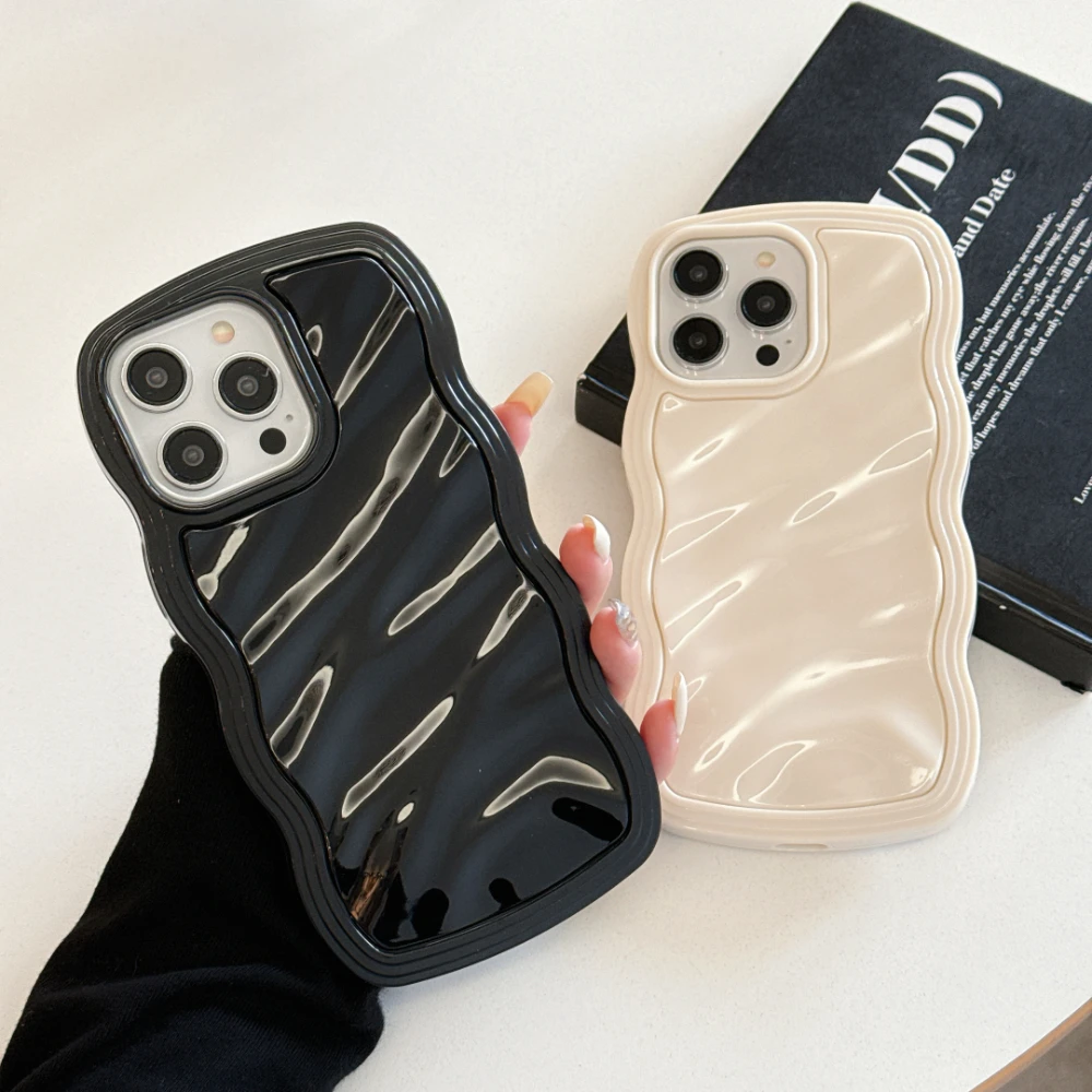 Creative-Curly-3D-Wavy-Pattern-Candy-Color-Phone-Case-For-iPhone-15-11 ...