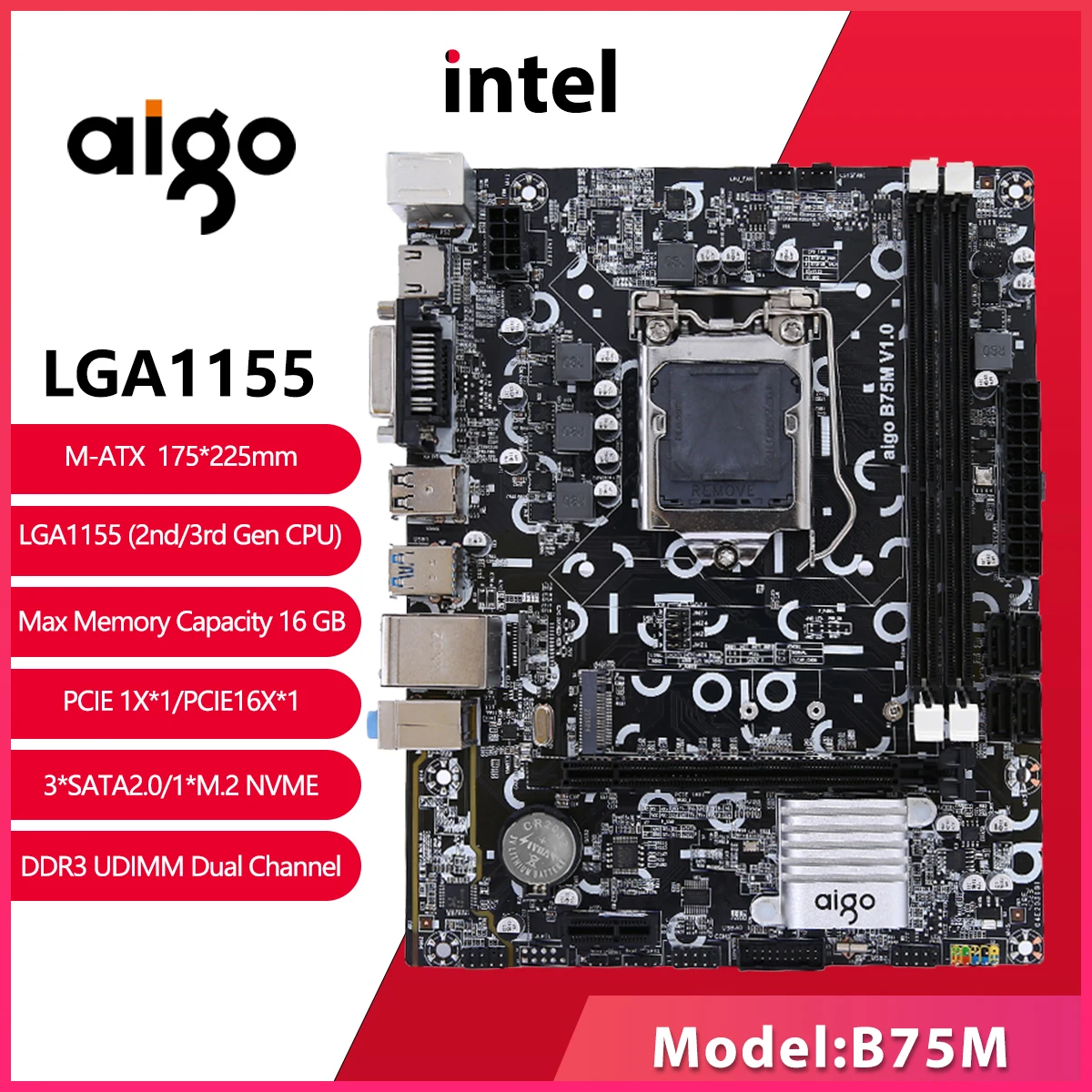 Aigo-B75M-Motherboard-Intel-B75-Socket-LGA-1155-i3-i5-i7-Dual-channel ...