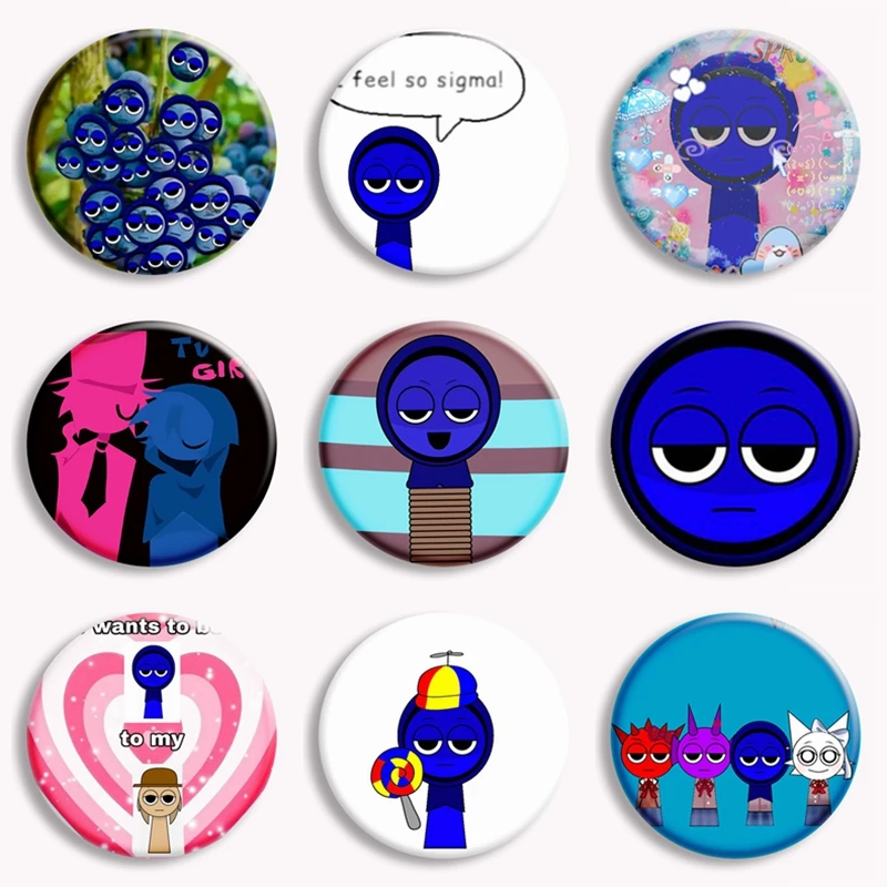 Sprunki Incredibox Pin Badge Sprunki Game Cartoon Brooch Bag ...