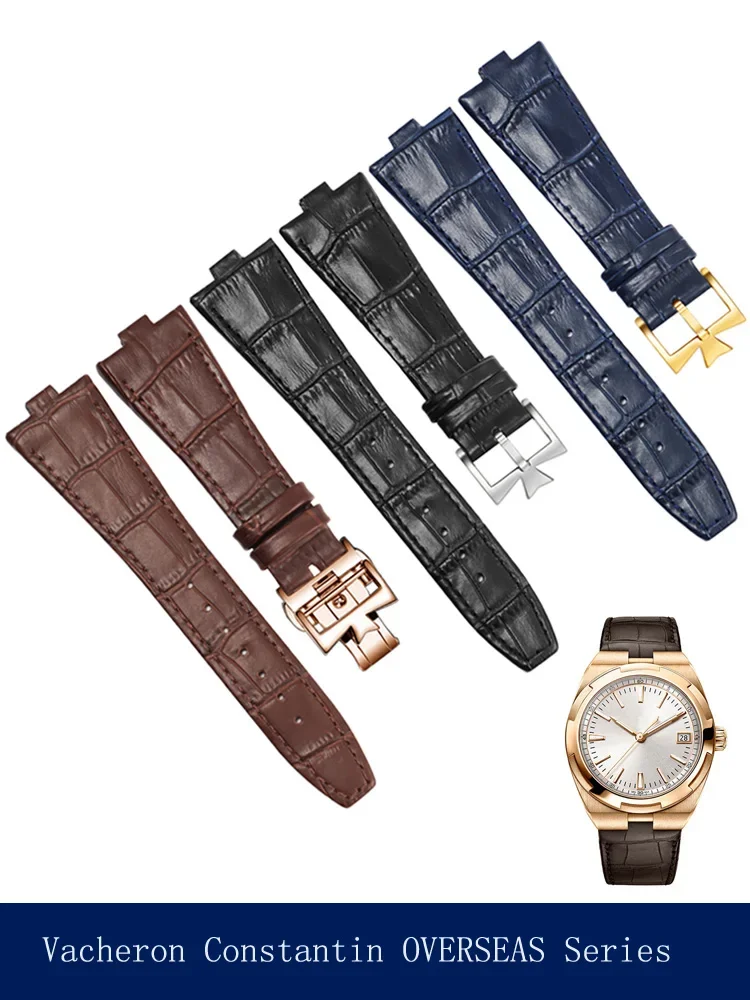 Genuine Leather Watchband For Vacheron Constantin OVERSEAS Series 4500V ...