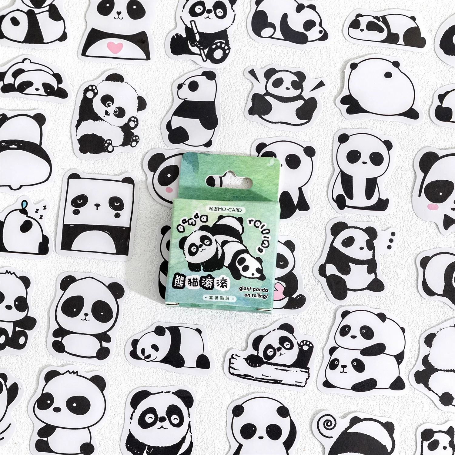 45Pcs-Cute-Panda-Boxed-Stickers-Decorative-Scrapbooking-Retro-Label ...