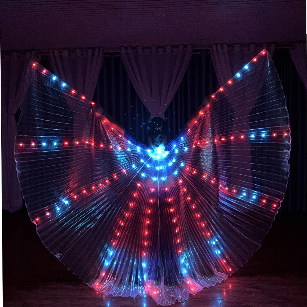 Luminous Belly Dance Led Light Wings Rainbow Changing Colorful Isis ...