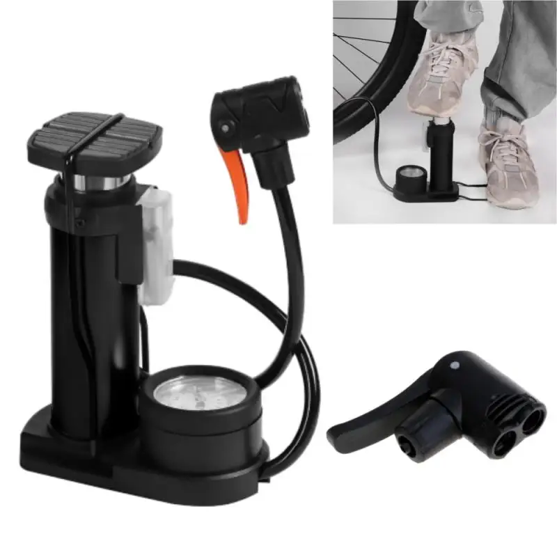 Bike-Foot-Mini-Pump-140PSI-Bicycle-Tire-Presta-Schrader-Valve-Floor ...