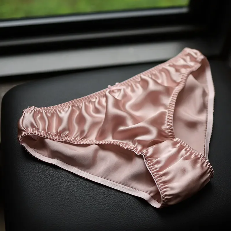 3pcs/lot Women's pure silk underwear antibacterial comfortable silkworm ...
