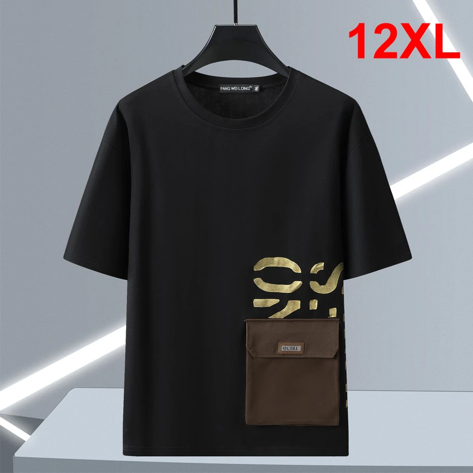 10XL-12XL-Plus-Size-T-shirts-Men-Summer-Short-Sleeve-Shirts-Fashion ...
