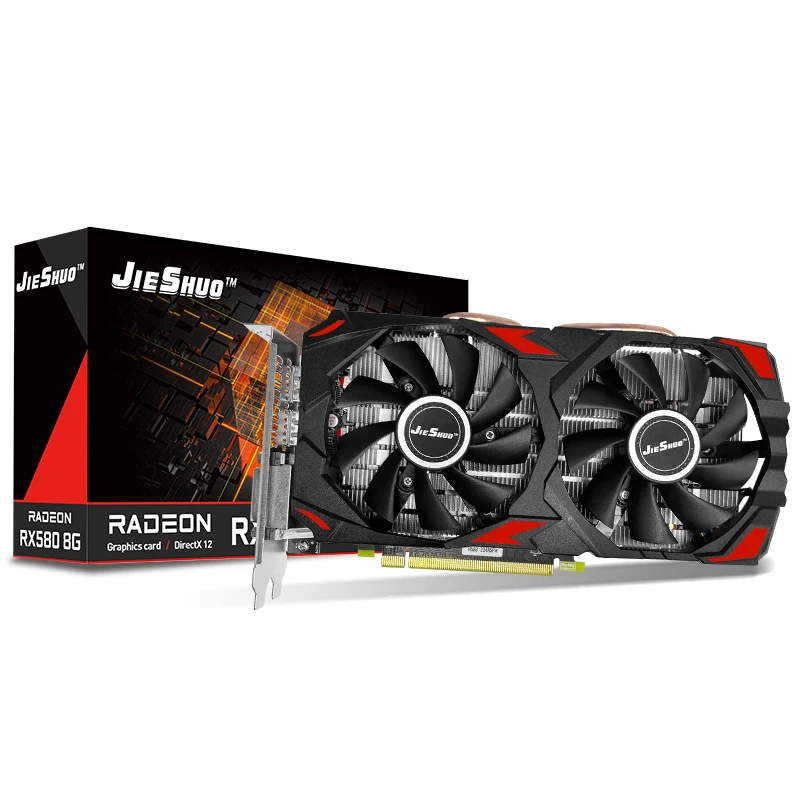JIESHUO RX 580 8gb New GPU rx580 8g Computer Graphics Card Gamer PC rx ...