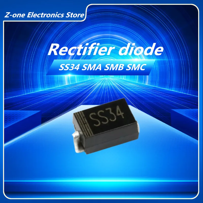 20-100pcs Rectifier diode 1N5822 SS34 3A/40V SMA SMB SMB DO-214AC DO-214AA DO-214AB IN5822 ...