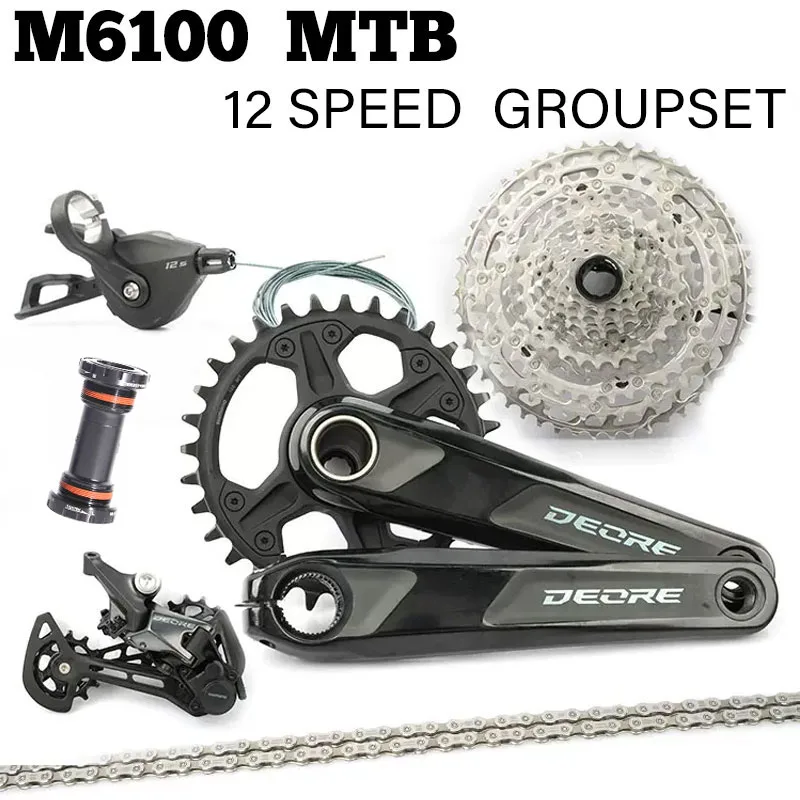 DEORE-M6100-12-Speed-MTB-Bike-Derailleur-Groupset-32T-170mm-Crankset-10 ...