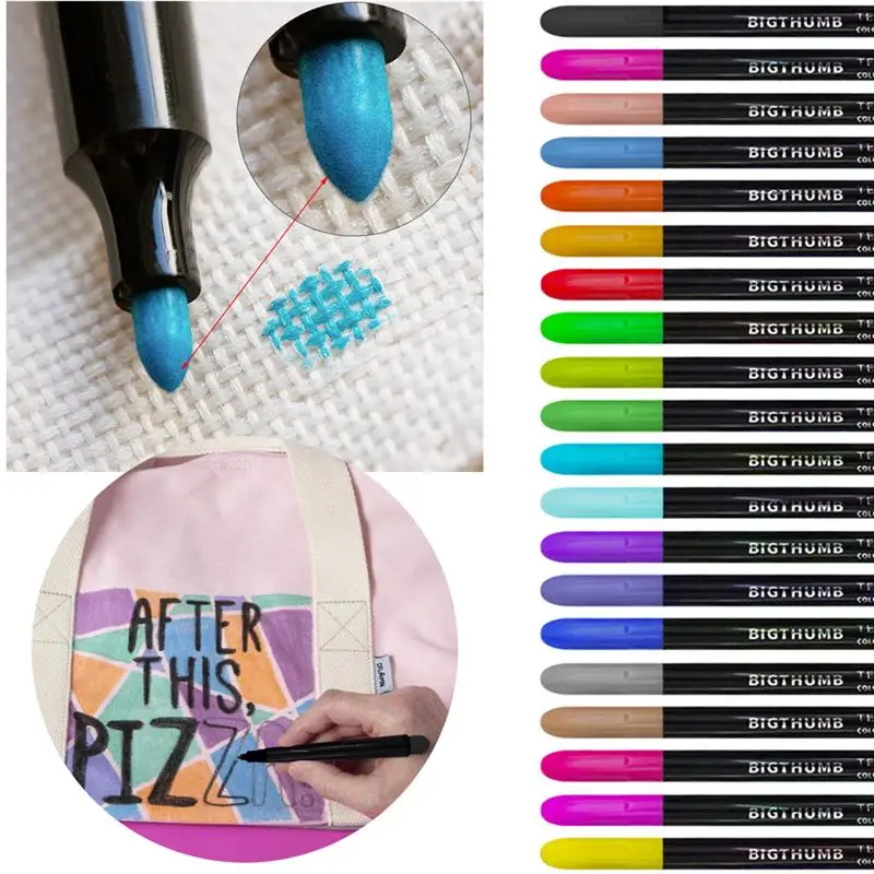 20Pcs-Fabric-Painting-Marker-Pen-Set-Clothing-Shoes-DIY-Waterproof ...