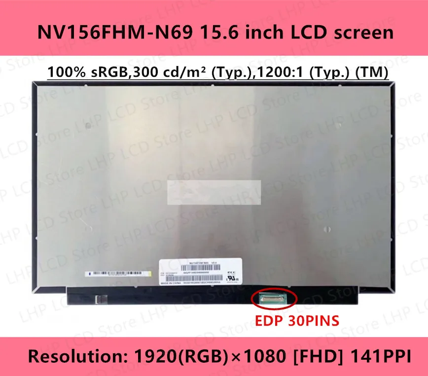 오리지널 BOE NV156FHM N69 V8.0 FRU: 5D10W69936 노트북 IPS LED LCD 스크린, 15.6 인치 ...