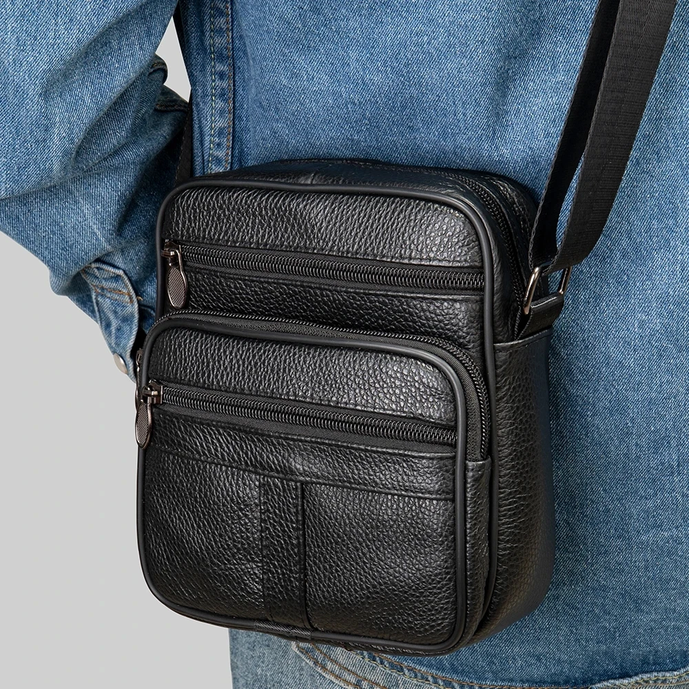 Small-Shoulder-Bag-For-Men-Genuine-Cowhide-Leather-Handbag-Male-Fashion ...