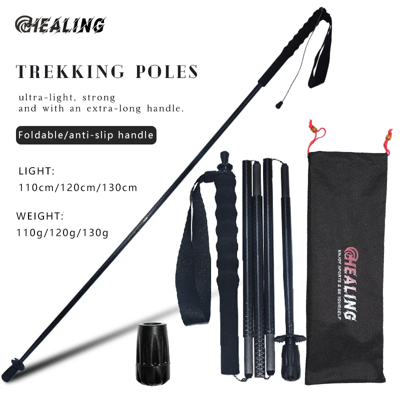 Multifunction Trekking Poles Lightweight City Walking Sticks Folding ...