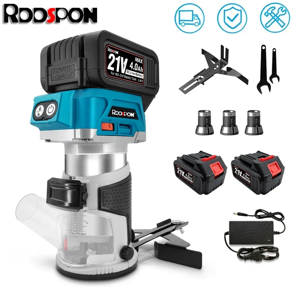 6-speed-600W-Brushless-Wood-Router-Machine-Woodworking-Electric-Trimmer ...