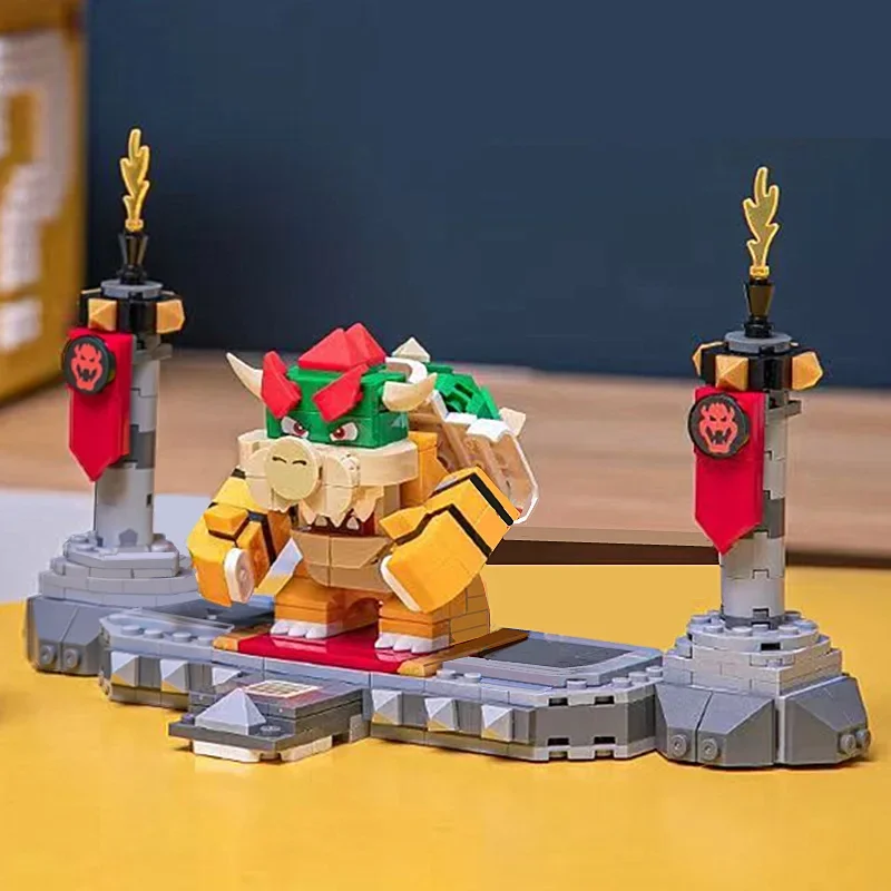 491PCS-SET-Miniso-Mario-Toys-Boss-Base-Battle-with-Display-Stand-Model ...