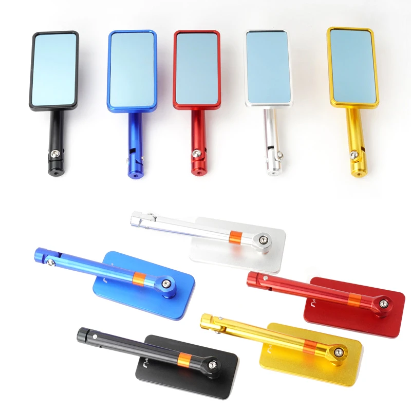 Universal-Motorcycle-Rearview-Mirror-Square-Mirrors-Motorbike-Scooter ...