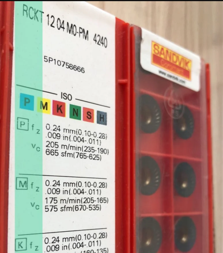 10PCS CARBIDE INSERT RCKT1204M0-PM 4240