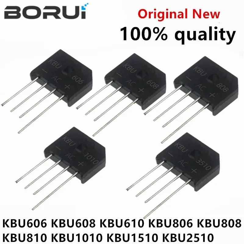 5PCS KBU1010 KBU 1010 10A 1000V diodo ponte retificadora KBU1510 KBU808 ...