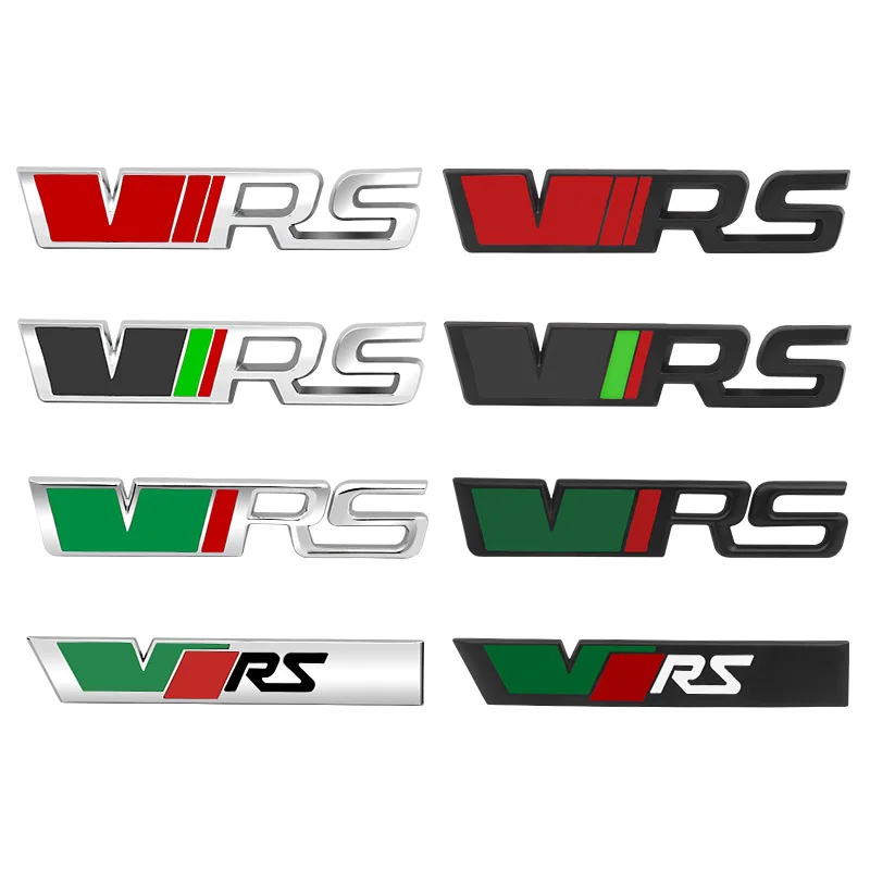 3D Metal VRS Logo Emblem Badge Car Trunk Sticker Front Grille For Skoda ...