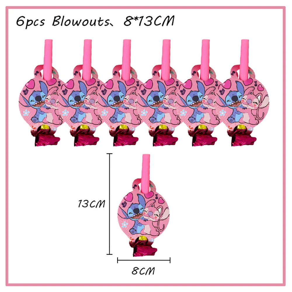 Suministros para decoraciones de fiesta de cumpleaños de Disney Stitch ...