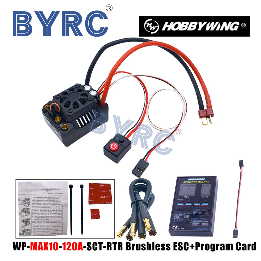 Hobbywing MAX10 SCT 120A RTR Brushless ESC for 1/10 SCT Truck Moster ...