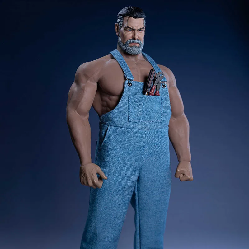 SSR 1/6 Scale Super Hero Farmer Assembly Kit Denim Rompers with Toolbox ...