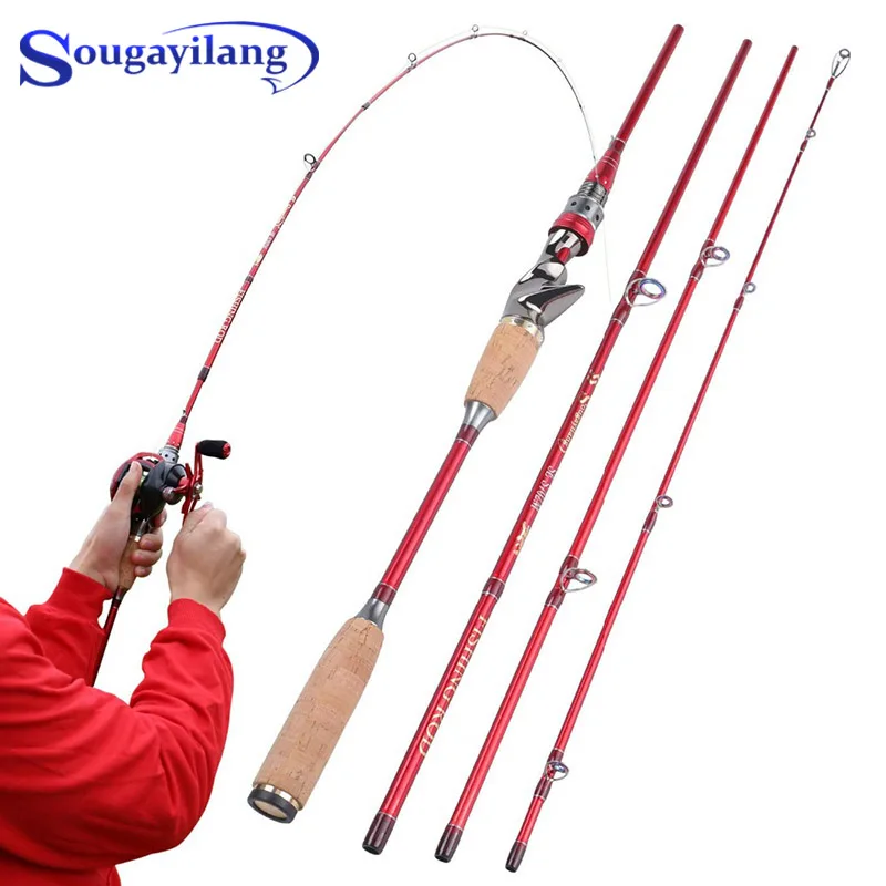 Sougayilang Fishing Rod 2.1m 2.4m Portable 4 Section Lure Fishing Rod ...