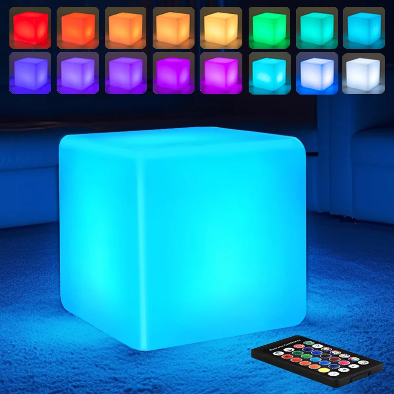 USB-Recarreg-vel-LED-Cube-Night-Light-desktop-decorativo-quadrado-l-mpada-ambiente-com ...