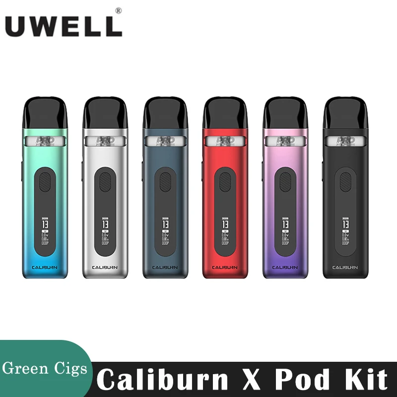 Original Uwell Caliburn X Pod Kit 20w Vape 3ml Cartridge 850mah Battery ...