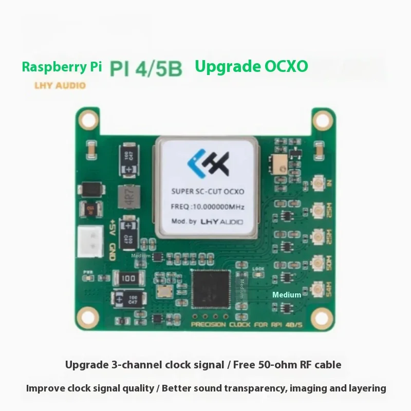 LHY Raspberry Pi 4B/5 actualizado OCXO ruido de fase ultrabaja ...