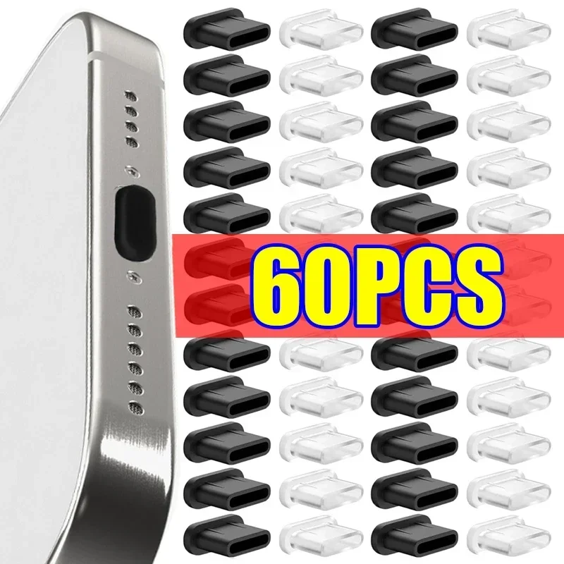 60-40-20-1PCS-Soft-Silicone-Cellphone-Charging-Port-Dust-Plugs-Type-C ...