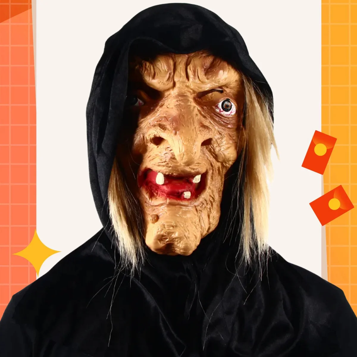Cosplay-Scary-Old-Witch-Mask-Latex-With-Hair-Clown-Hag-Latex-Full-Face ...