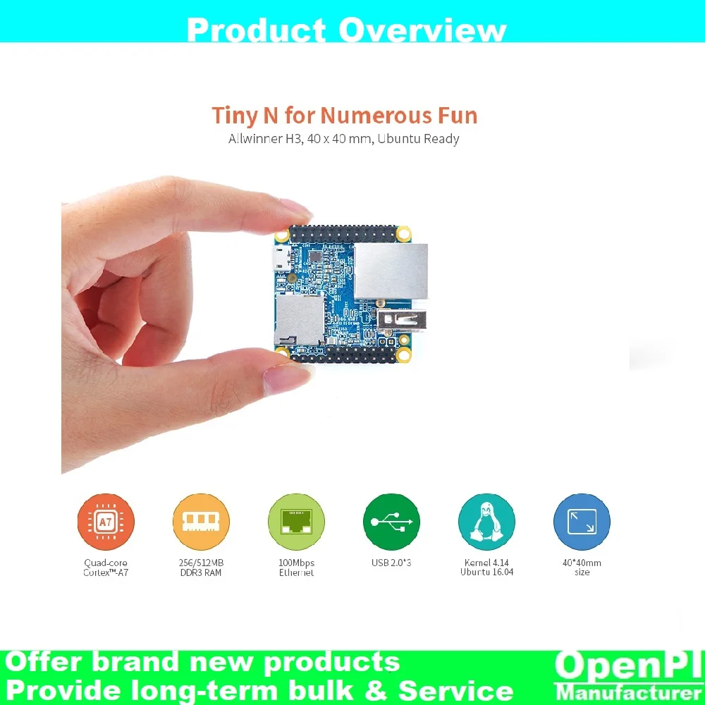 Open+Pi Nano Neo V1.4 LTS (512MB DDR RAM) | Allwinner H3 Quad-core ...