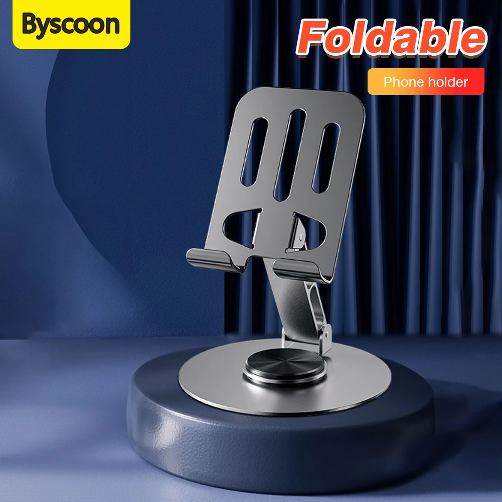 Universal-Metal-Foldable-Desktop-Phone-Stand-360-Rotating-For-Iphone-15 ...
