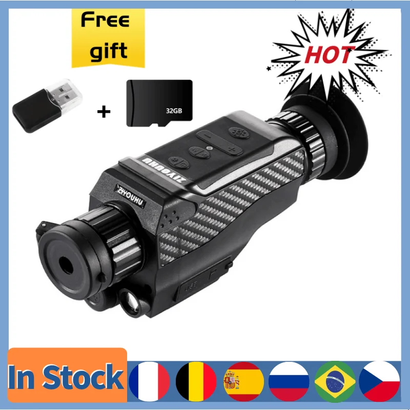 Ziyouhu 1080p Night Vision Monocular Travel Infrared Monoculars Hd 5x ...