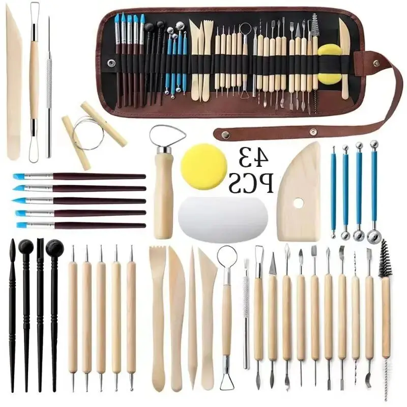 43PCS-Ceramic-Clay-Tools-Set-Pottery-Sculpting-Tools-for-Polymer ...